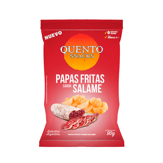 SNACKS QUENTO PAPAS SALAME 90 GRS