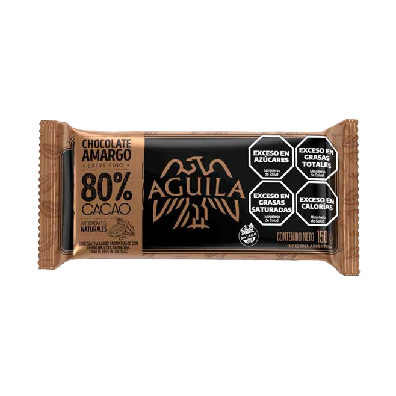 CHOCOLATE AGUILA 80% CACAO 150 GRS