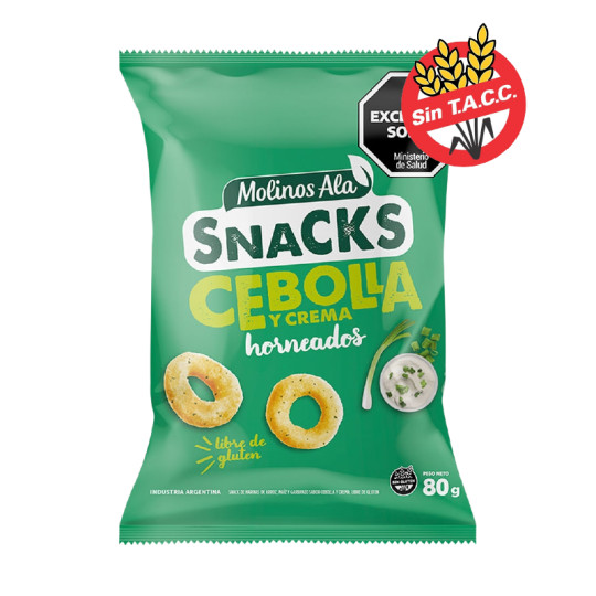 GALLETAS CELIAC MOLINOS ALA SNACKS CEBOLLA 80 GRS